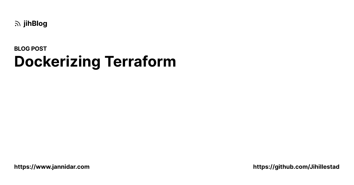 Dockerizing Terraform