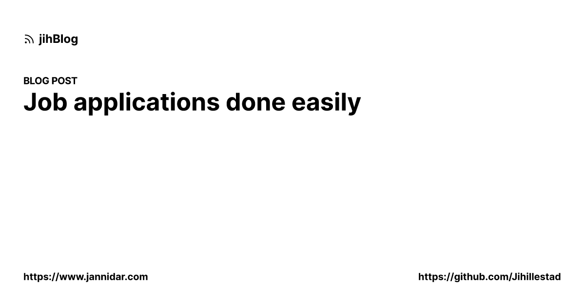 Job applications done easily